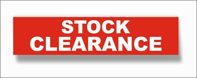 STOCK CLEARANCE POSTER x 3, Shop Window Display Banner Poster Reusable ...