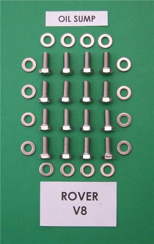 ROVER V8 - oil sump bolt kit in stainless steel hex heads - P5B SD1 ...