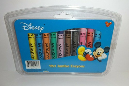 DISNEY MICKEY MOUSE 12 COUNT JUMBO CRAYONS PACK PEACHTREE PLAYTHINGS ...