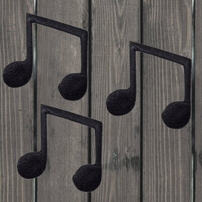 Black Double Note Embroidered Patch — 3-Pack — Iron On | eBay
