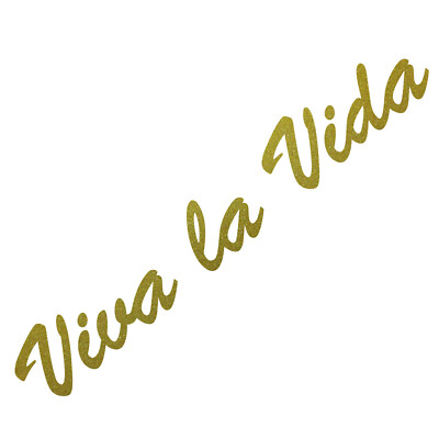 20cm Gold Viva La Vida Lettering Sticker Tattoo Car Door Window Foil | eBay