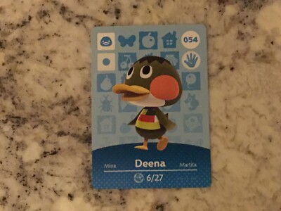 DEENA #054 Animal Crossing Amiibo Authentic Nintendo Mint Card From ...