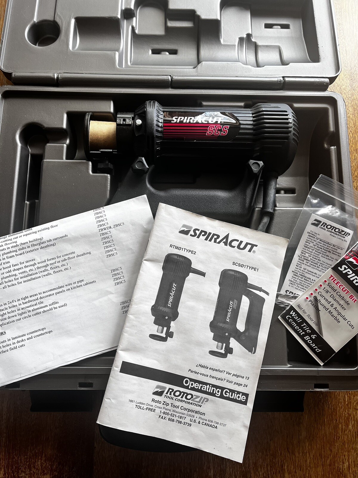 ROTOZIP Spiral Saw Rotary Power Roto Zip w Accessories Manual ...