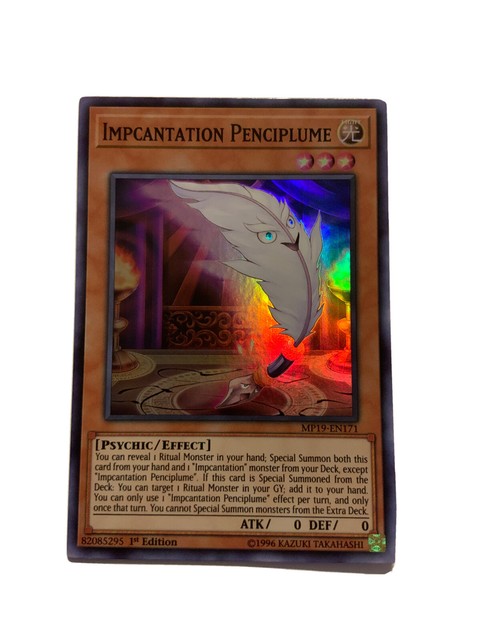Yu-Gi-Oh! TCG Impcantation Penciplume 2019 Gold Sarcophagus Tin Mega ...