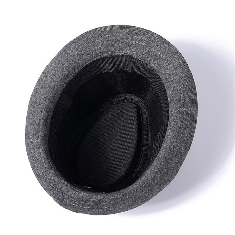 Men Classic Solid Woolen Jazz Fedora Hat Trilby Outdoor Travel Retro ...
