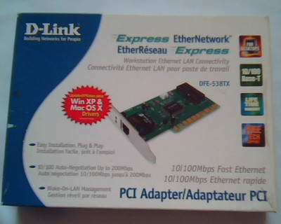 D-LINK Express EtherNetwork DFE-538TX PCI Adapter 10/100Mbps ...