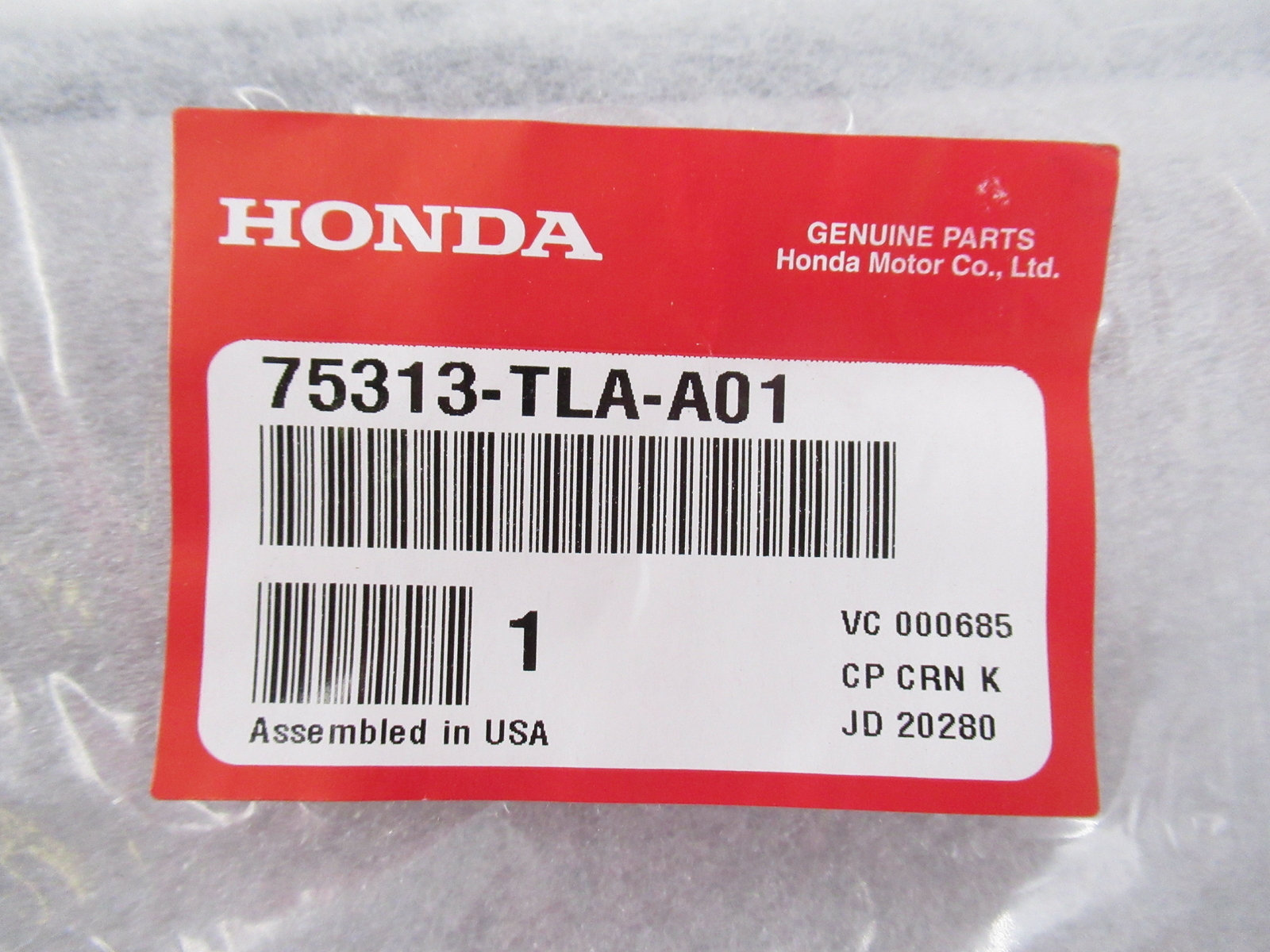 Genuine OEM Honda 75313-TLA-A01 Right Rear Lower Door Garnish 2017-2020 ...