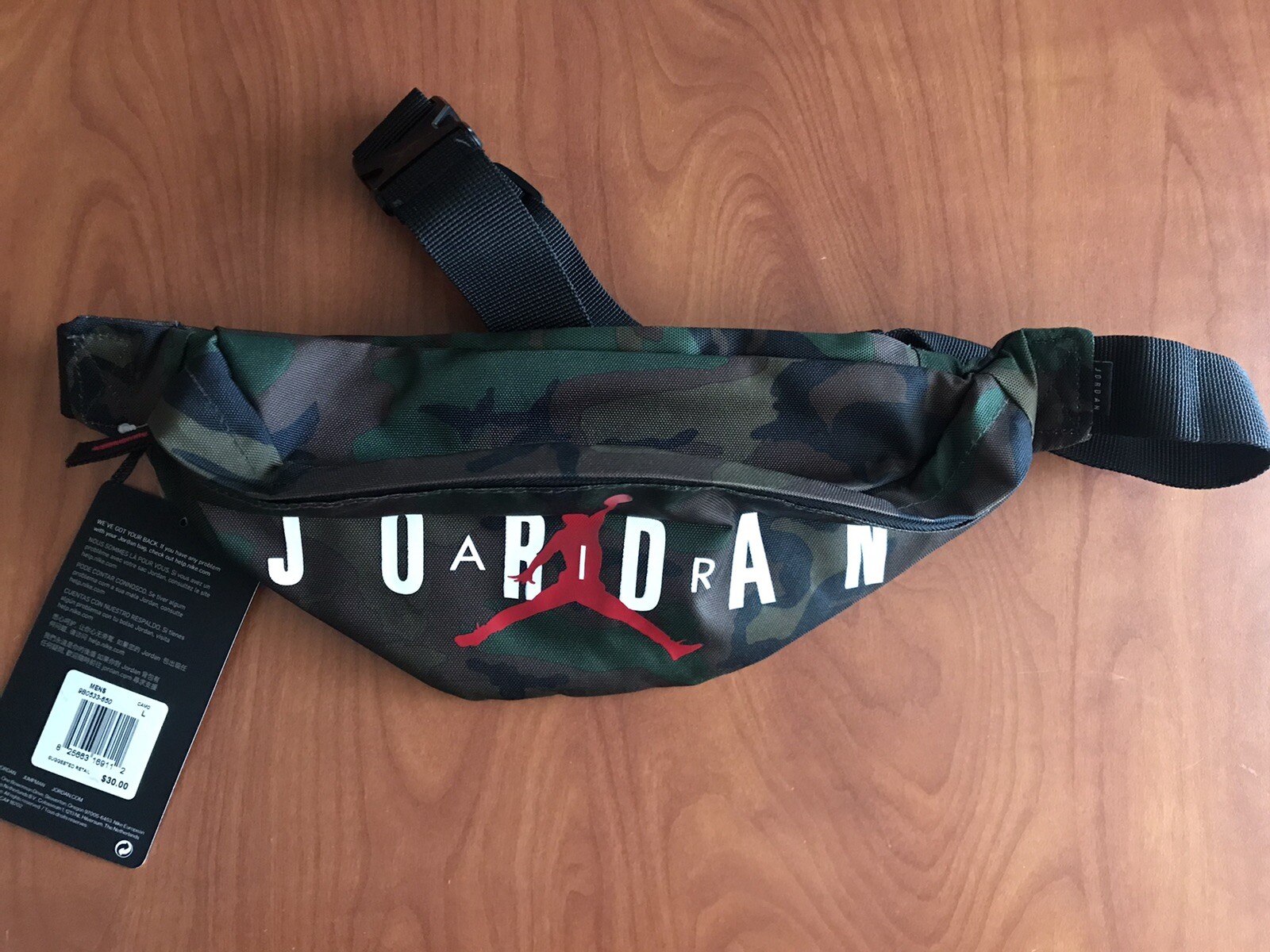 Nike Jordan AIR Fanny Pack Hip Waist Belt CAMO Bag Crossbody 9B0533 NEW ...