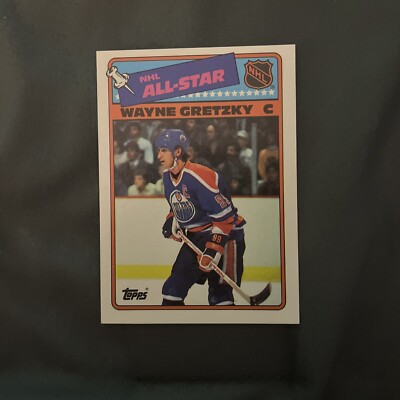 1988 Topps Hockey All-Star Sticker 8 Wayne Gretzky Edmonton Oilers HOF ...