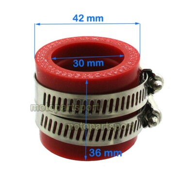 30mm Carburetor Carb Intake Manifold Adapter Boot Sleeve Joint Red | eBay