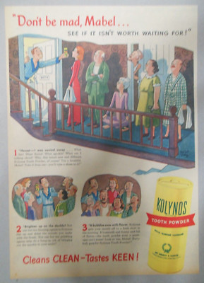 Kolynos Tooth Powder Ad: Don't Be Mad Mabel ! from 1944 Size: 11 x 15 ...