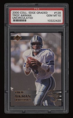 2000 Troy Aikman PSA 10 Collector's Edge Graded Uncirculated #128 *NICE* /5000 | eBay