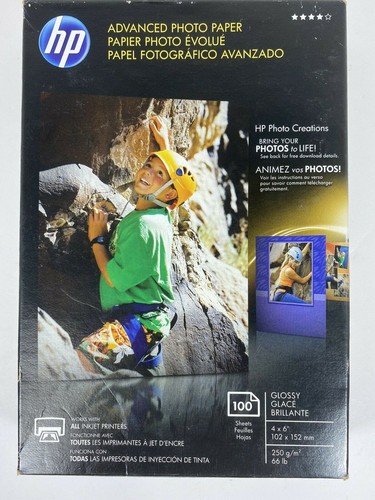 HP Advanced Glossy Photo Paper 4X6 100 Sheets | eBay