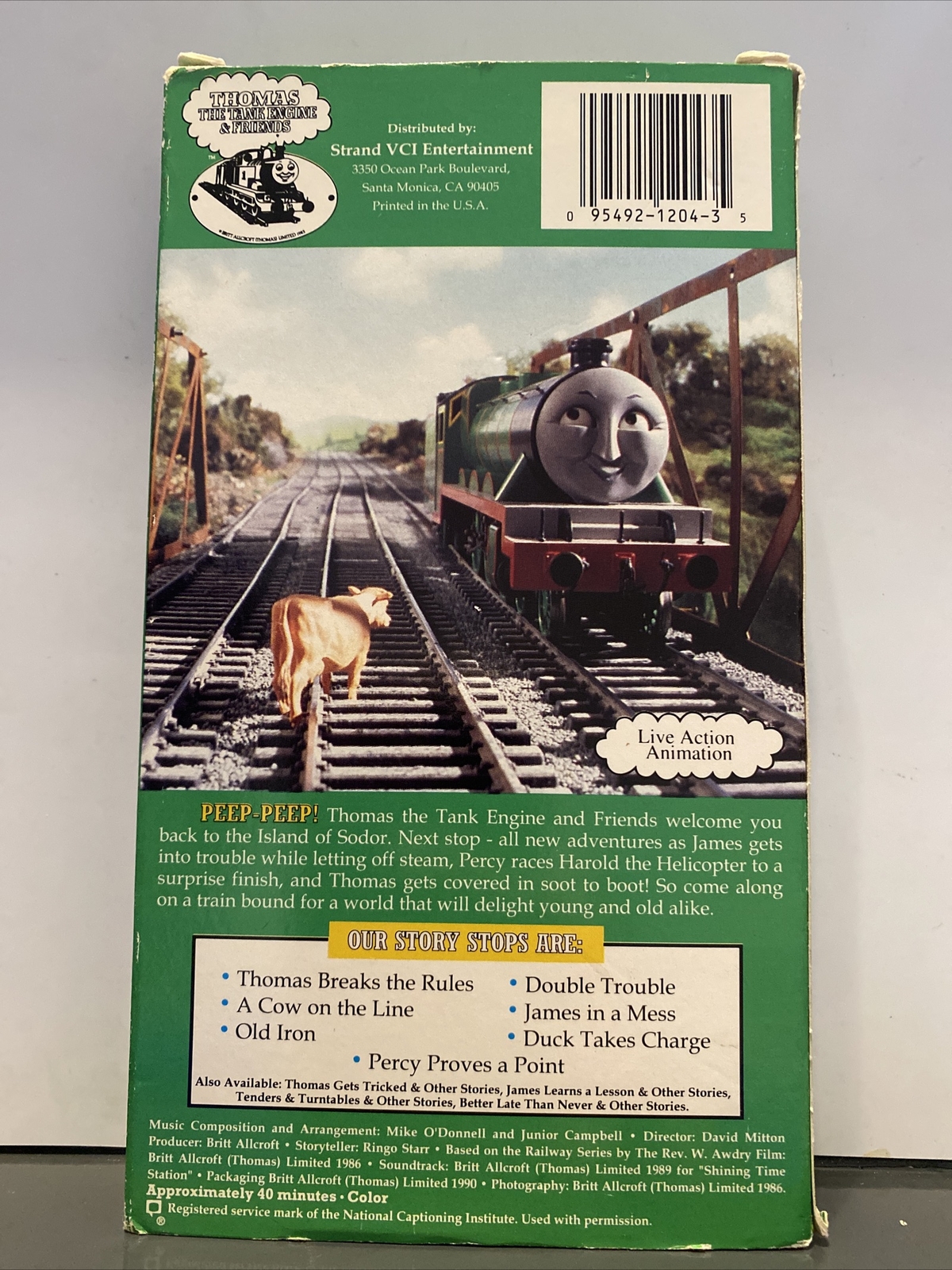 THOMAS TANK ENGINE L Breaks the Rules VHS Video Tape RINGO STARR Train ...