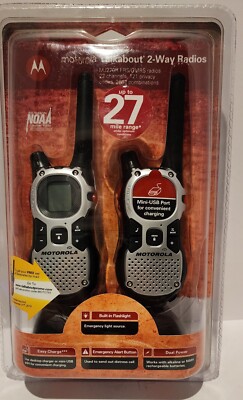 Motorola Talkabout 2-Way Radios FRS/GMRS MJ230R 22 Channels Black ...