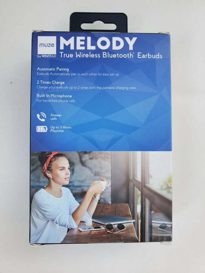 NEW Muze by Vivitar Melody True Wireless Bluetooth Earbuds...Free Ship ...