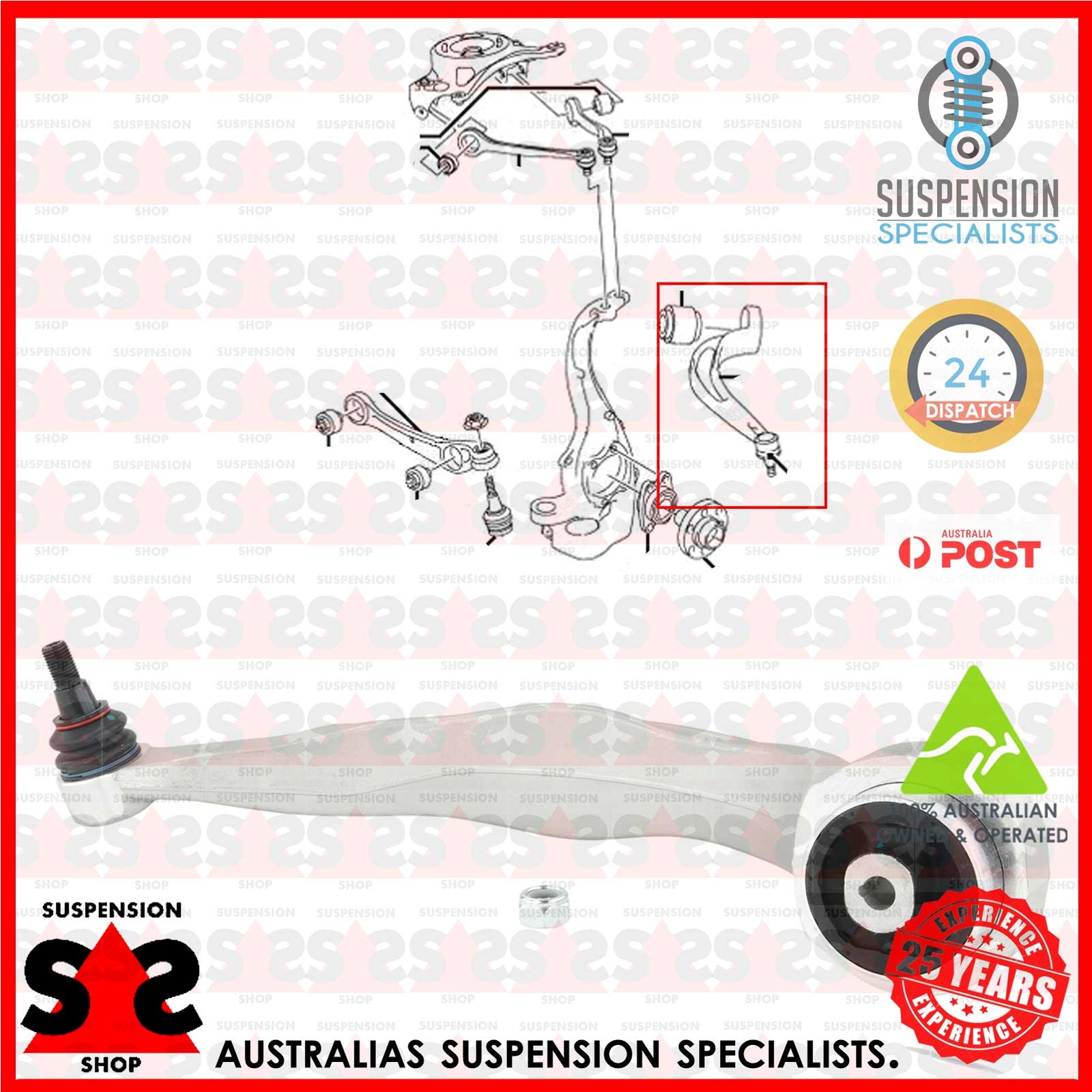 Front Axle Right Control/Trailing Arm, Wheel Suspension Suit AUDI Q5 ...