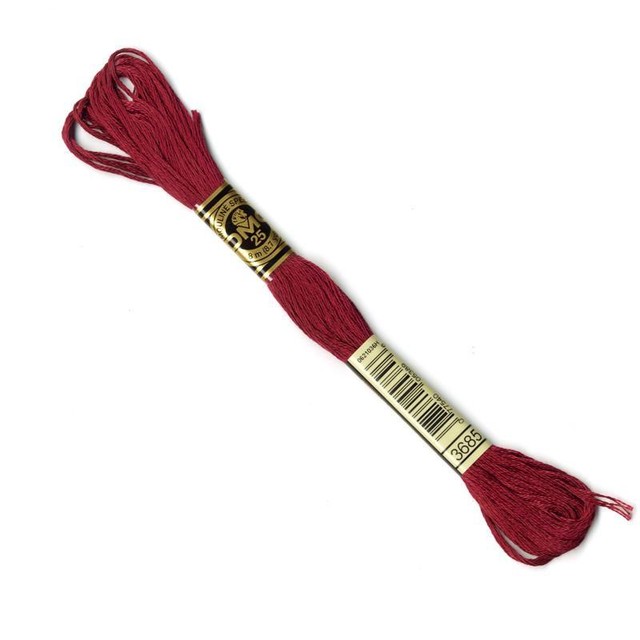 DMC Stranded Cotton Colours 3685 Cross Stitch Embroidery for sale ...