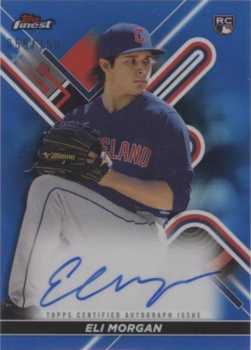 2022 Topps Finest - Finest Autographs Eli Morgan #FA-EL Blue Refractor ...
