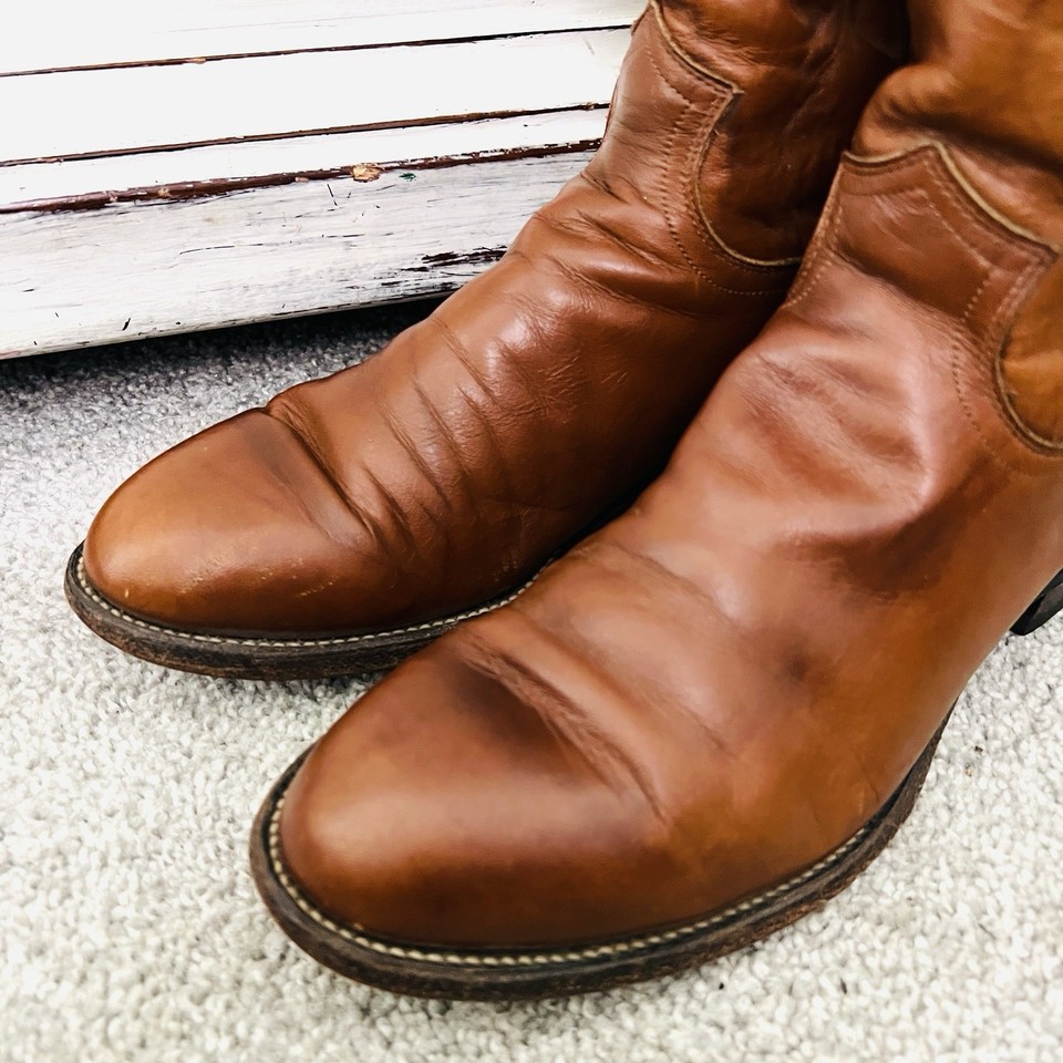 Justin Classic Jackson Deerlite Marbled Roper Boots Chestnut Brown Mens ...