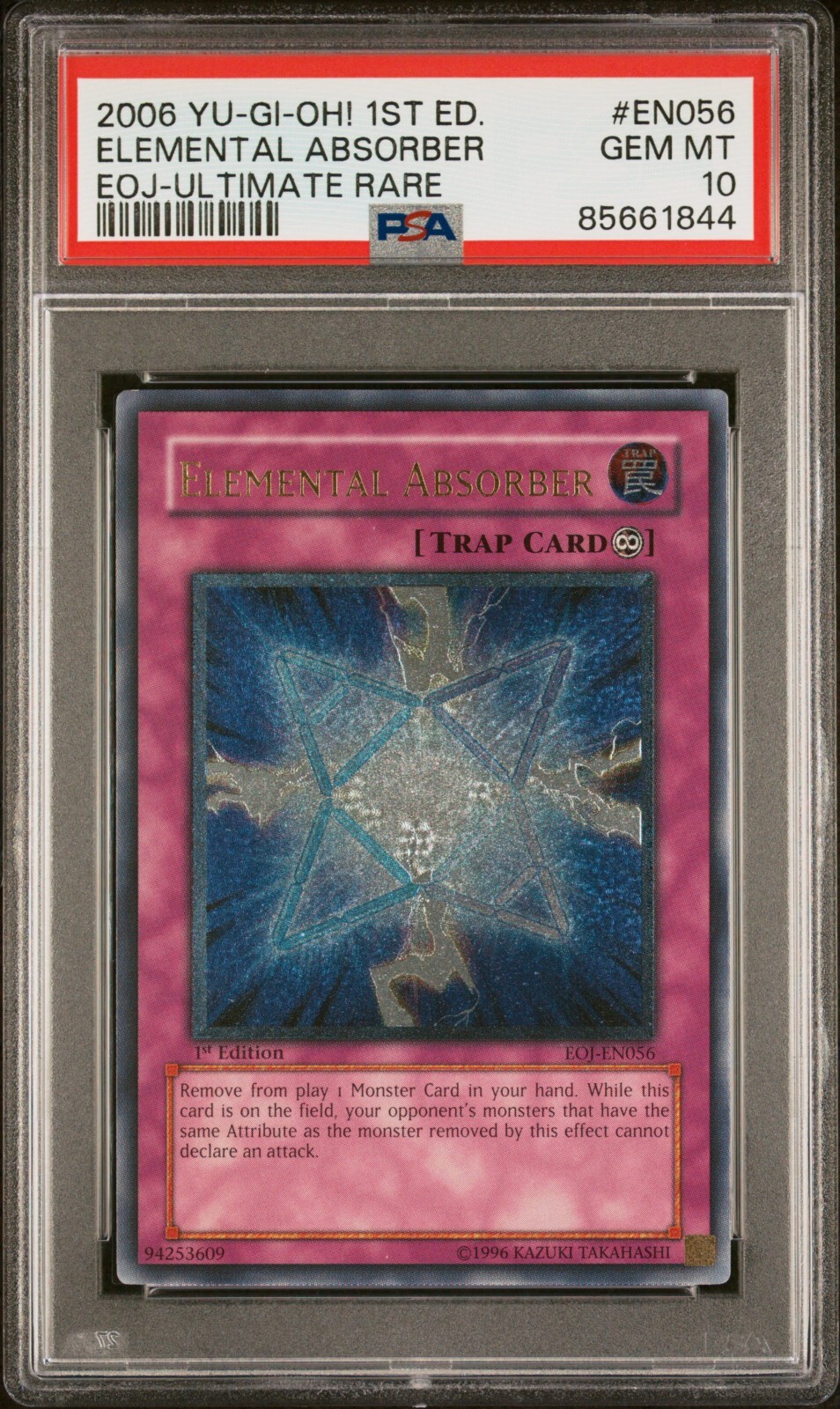 YUGIOH PSA 10 2006 Elemental Absorber EOJ-EN056 Ultimate Rare 1st Edition | eBay