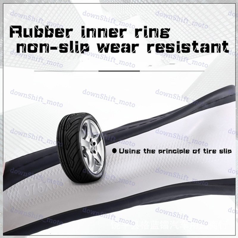 Genuine Leather For FORD Racing Black 15" Diameter Car Auto Steering ...