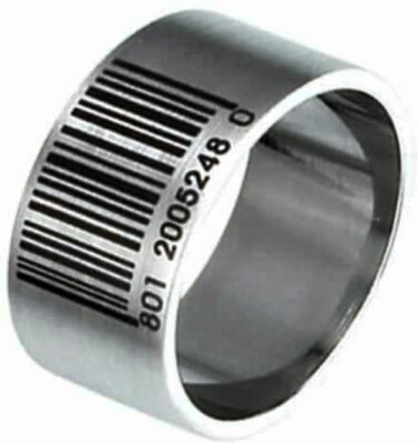 Stainless Steel Ring - Bar Code Design Wide 10 mm size 6, 6.5 | eBay