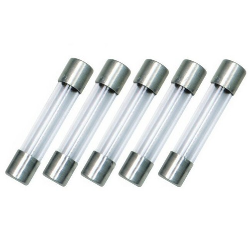 5x BUSSMANN USA brand 125mA 250V FAST Quick Blow GLASS Fuse 6X30mm AGC ...