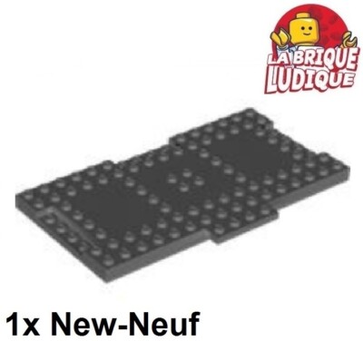 Lego 1x Brique Brick Modified 8x16 plate plaque 1x4 gris foncé/dark b ...