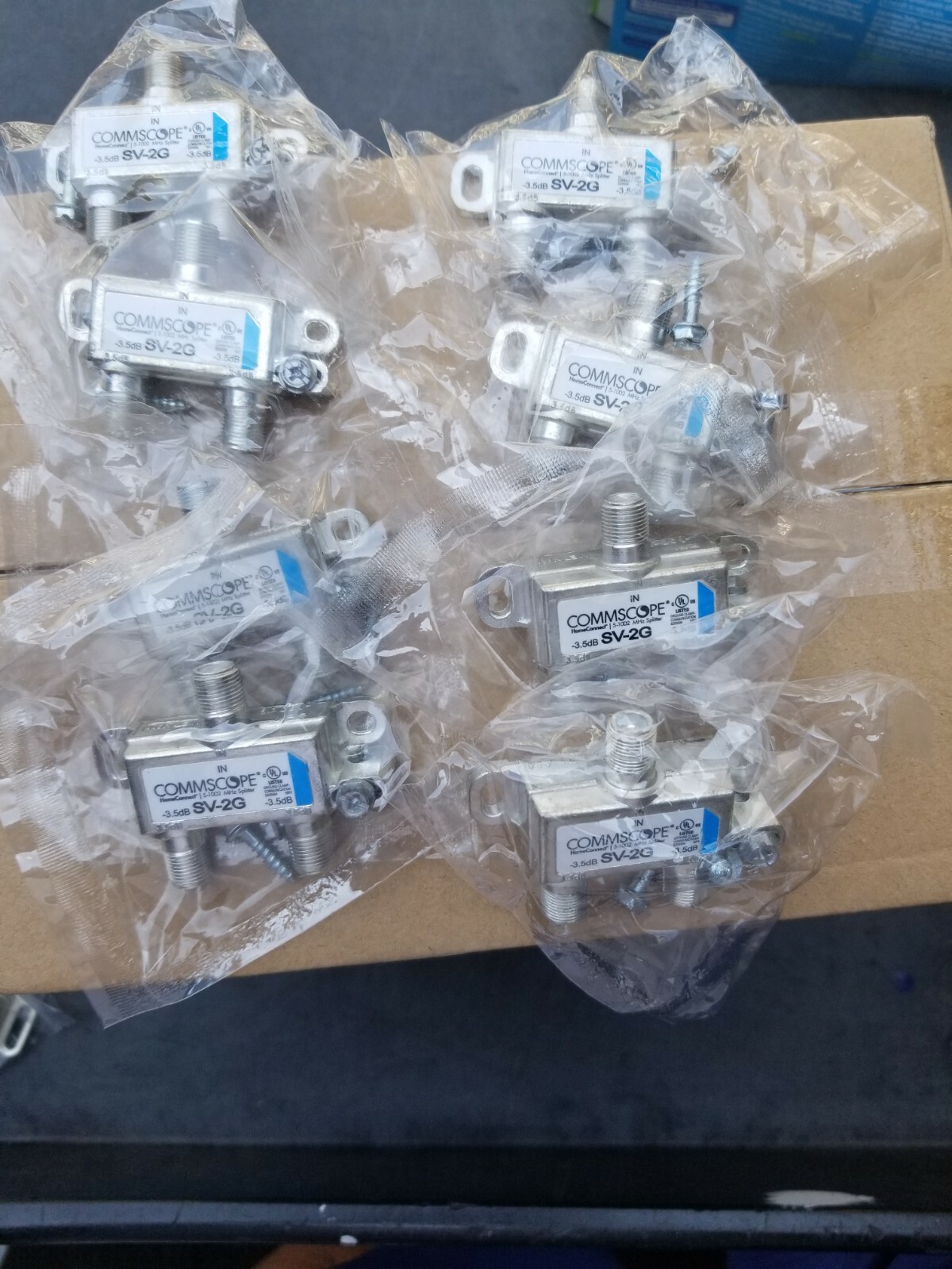Lot of 8 CommScope SV-2G 2-way Digital Cable Coaxial Splitter 5-1000mhz ...
