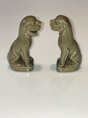 SET/2 Japan Koseto Komainu Lion-Dog Figurines Katori Shrine 3" Replica ...