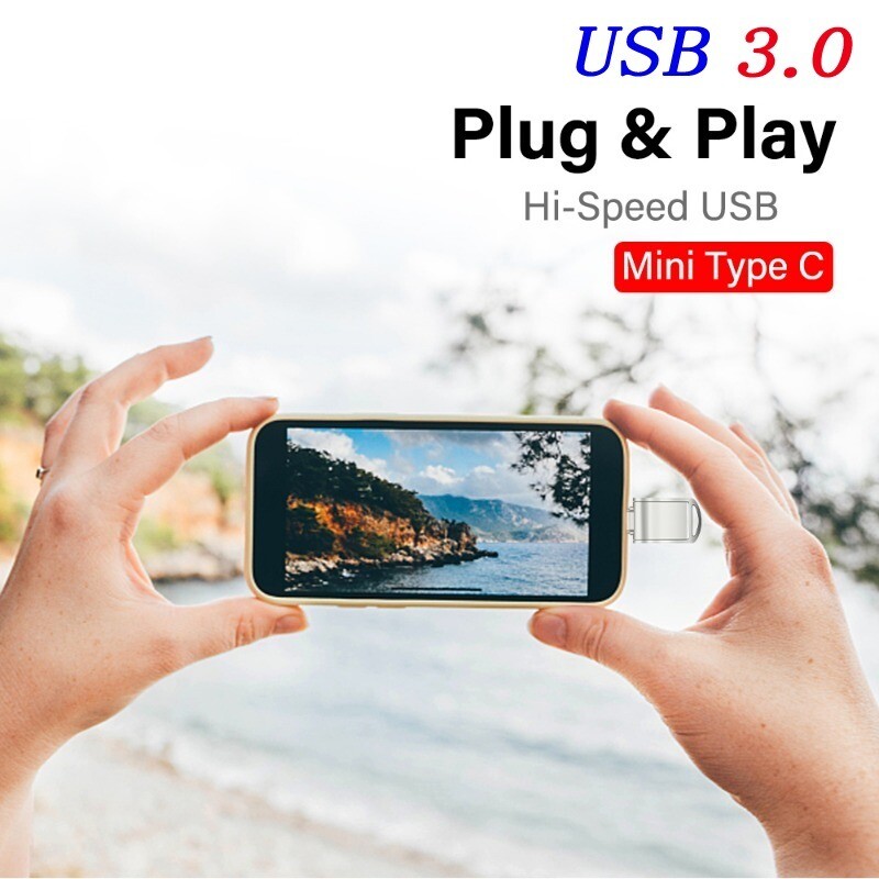 Mini Flash Drive USB Memory Stick USB 3.0 Pen OTG Type C 16GB 32GB 64GB ...