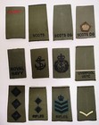 Olive Drab Green Rank Slides Various Ranks Regiments Services - Used | eBay