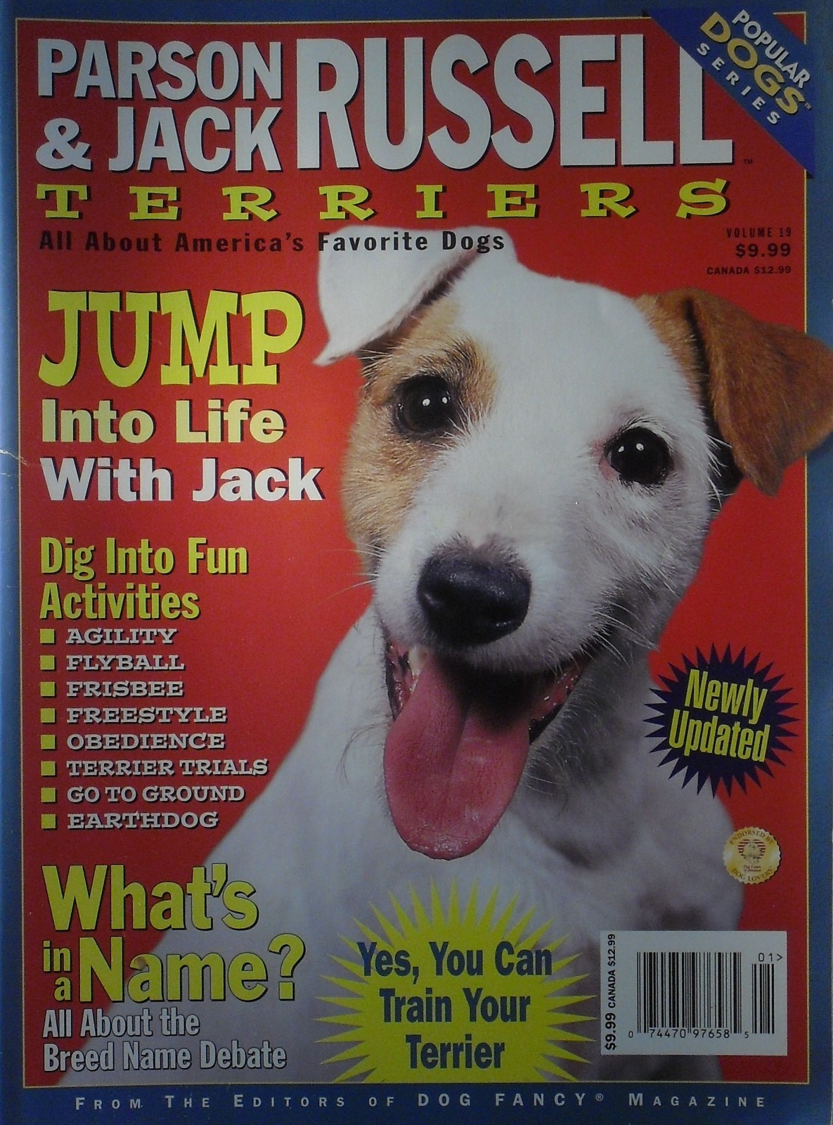 PARSON & JACK RUSSELL TERRIERS Popular Dog Series Book By Dog Fancy 130 ...
