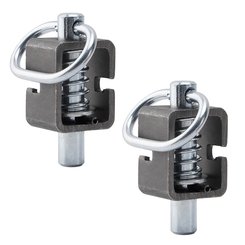 2PCS Weld-On Spring Pin Latch Lock Assembly for Utility Trailer Tail ...