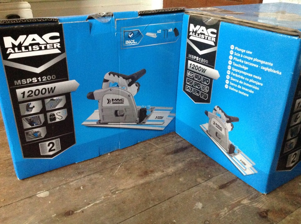 New in Box - MAC ALLISTER MSPS1200 Plunge Saw 1200W 165mm 240V Circular ...