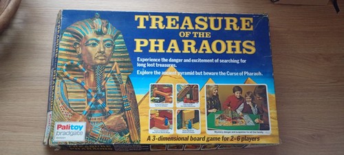 TREASURE OF THE PHARAOHS BOARD GAME 1974 PALITOY - COMPLETE. VERY VERY ...
