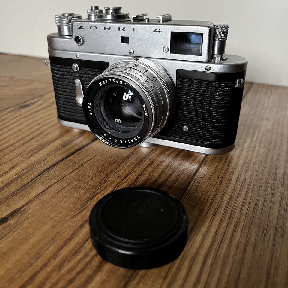 Zorki-4K Soviet Rangefinder Camera With Jupiter-8 50mm F/2 Lens & Case ...