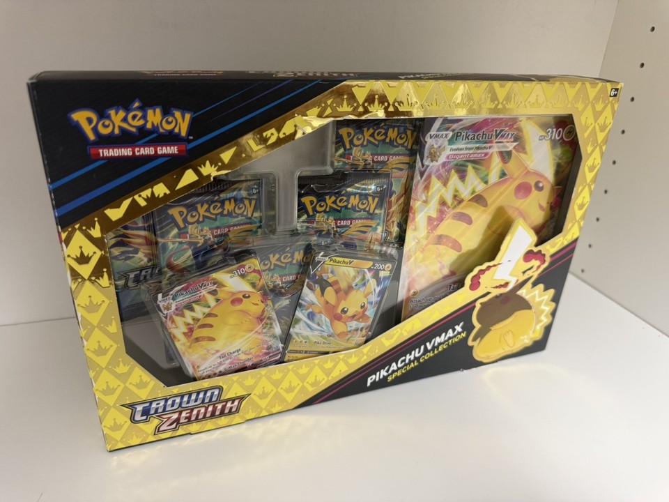 Pokemon TCG Crown Zenith Pikachu VMAX Factory Sealed Special Collection ...