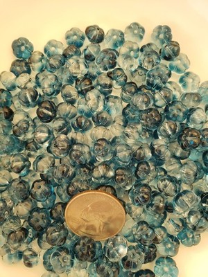 Pretty Blue Glass Spacer Beads Lot Of 25 PC (A1) | eBay
