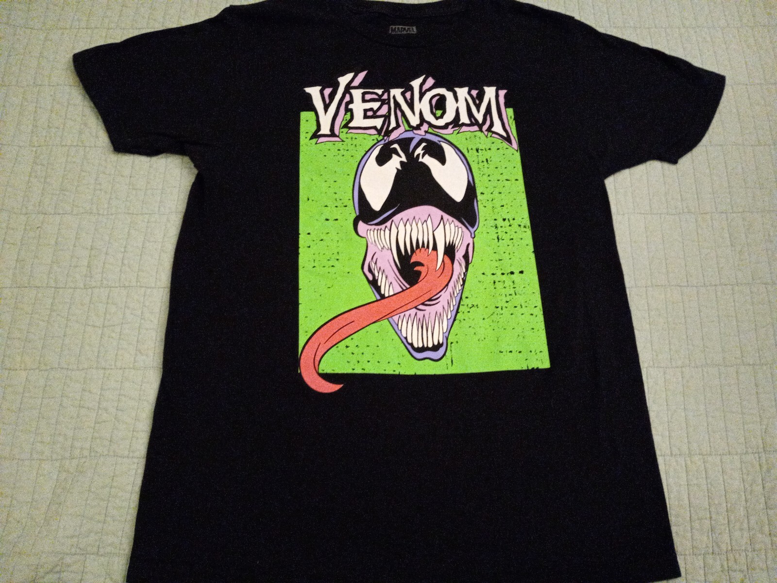 Men's Medium Marvel Black Retro Venom Graphic T Shirt - Gem