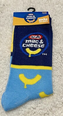 Kraft Mac & Cheese Print Novelty Crew Socks - Men’s Size 6-12 | eBay