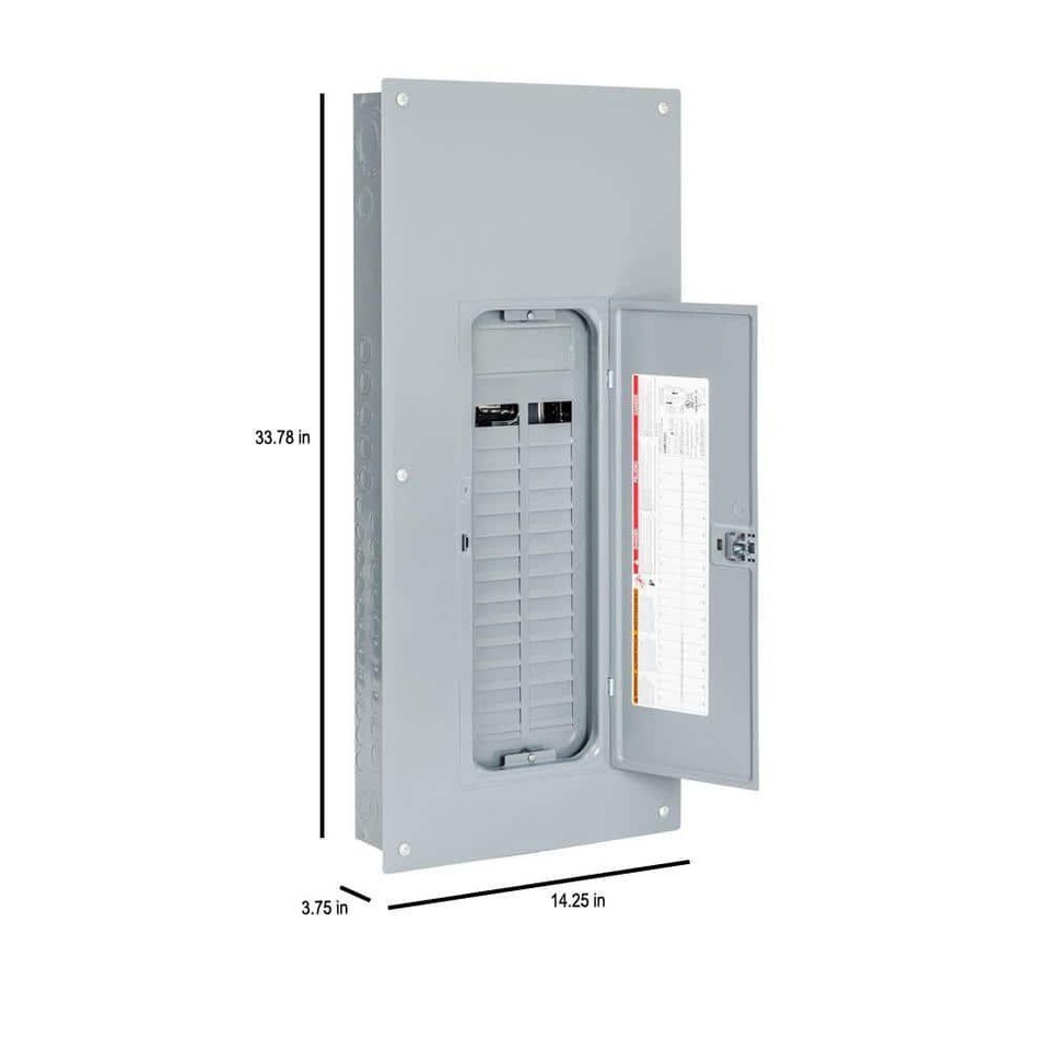 square d 225 amp 30 space 60 circuit main lug indoor panel box load ...