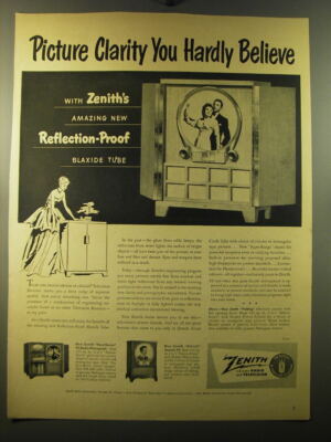 1950 Zenith Television Ad - Fielding, Hawthorne and Aldrich | eBay