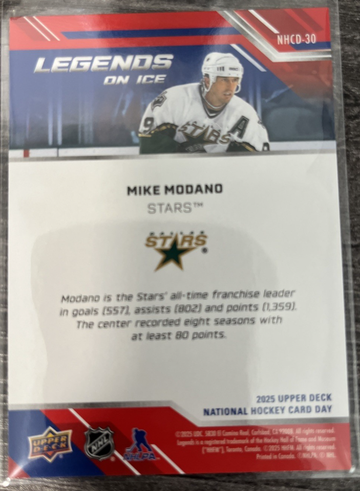 2025 National Hockey Card Day Mike Modano Legends On Ice #NHCD-30 | eBay