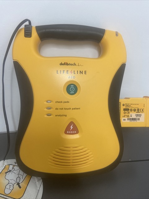 Defibtech Lifeline AED Defibrillator Reviver Ddu-100a Adults Pads Bag ...