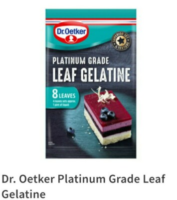 3 Packs Of Dr Oetker Platinum Grade Leaf Gelatine Home Baking 8 Leaves ...