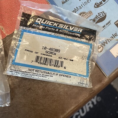 Mercury Quicksilver 10-48308 Screw OEM New Factory Boat Parts | eBay
