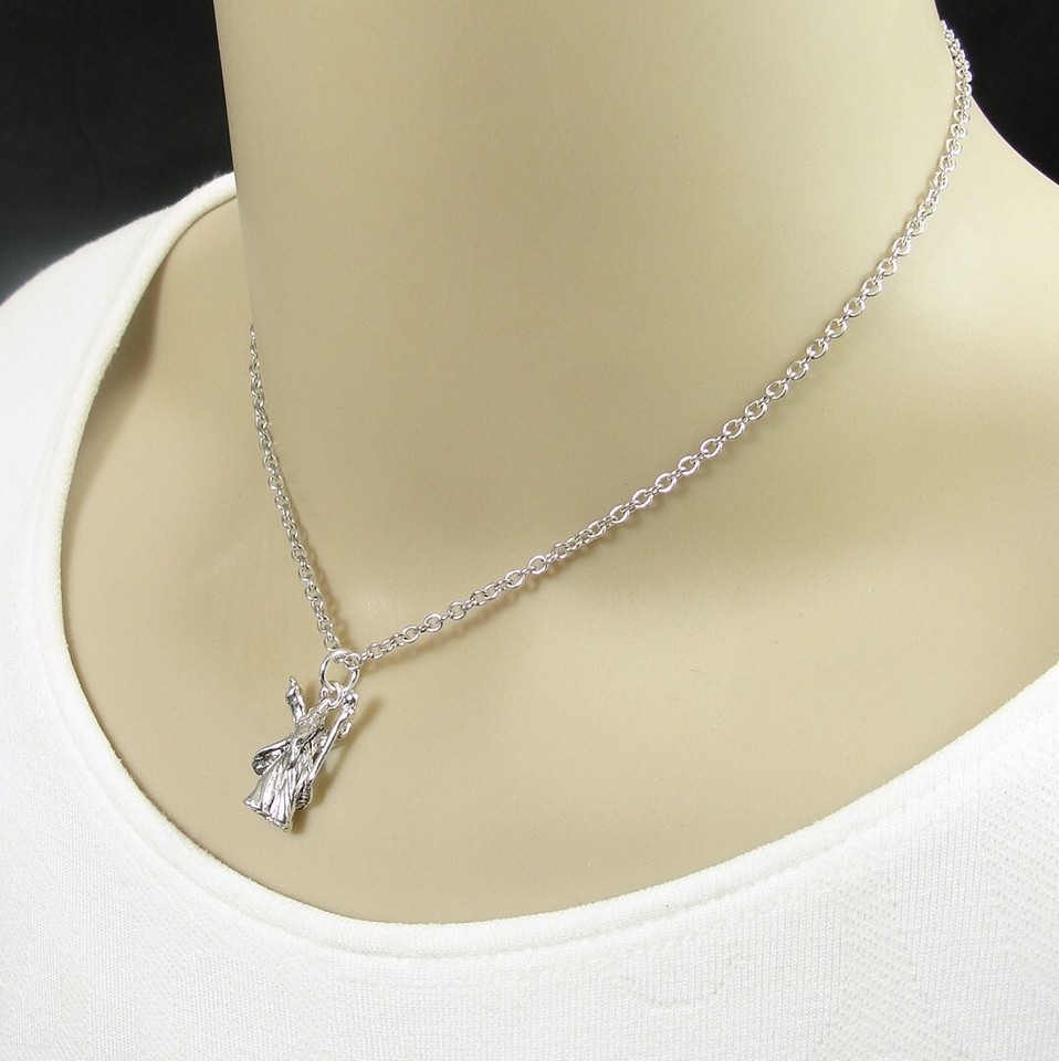 Silver Wizard Charm Necklace - Fantasy Magic Sorcerer Pendant - New | eBay