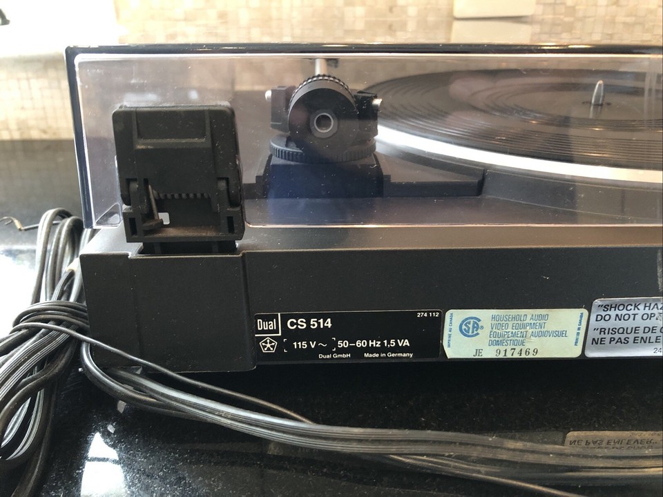 DUAL CS 514 Turntable Stanton Cartridge 500 MK II Auto Return Made In ...